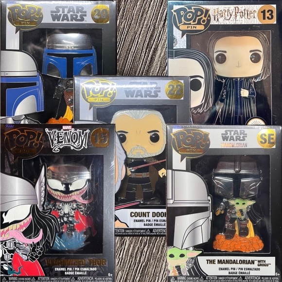 Funko | Accessories | Set Of 5 Nib Funko Pop Pins Harry Potter Marvel ...